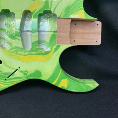 Swirled Alder 6 string Jem style guitar body, HSH, OSNJ - | Reverb