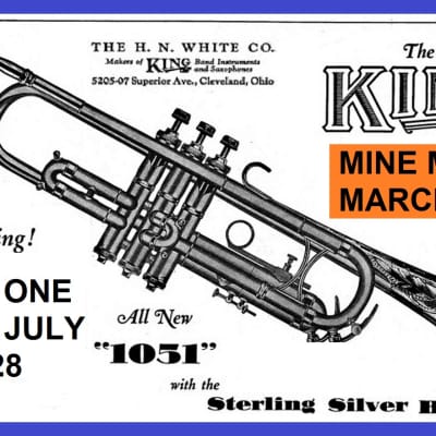 RARE VERY EARLY FIRST YR. MAKE KING 1051S TRUMPET SILVER TONE | Reverb