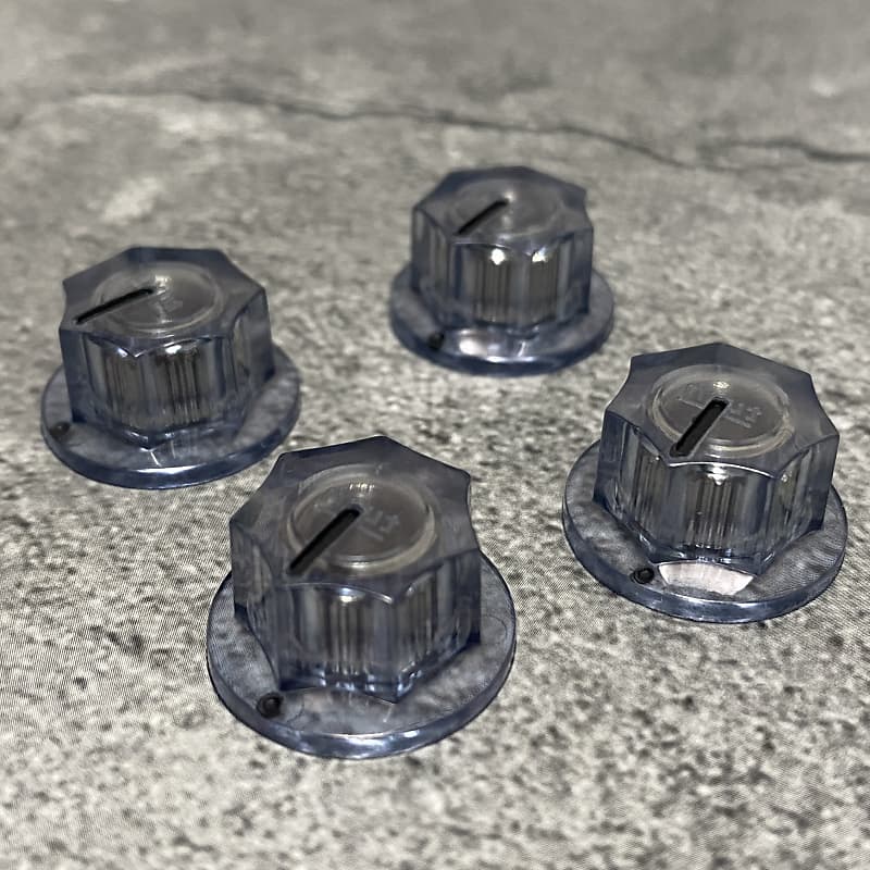 4x Dark Blue Transparent Clear Custom Guitar Pedal Fluted | Reverb