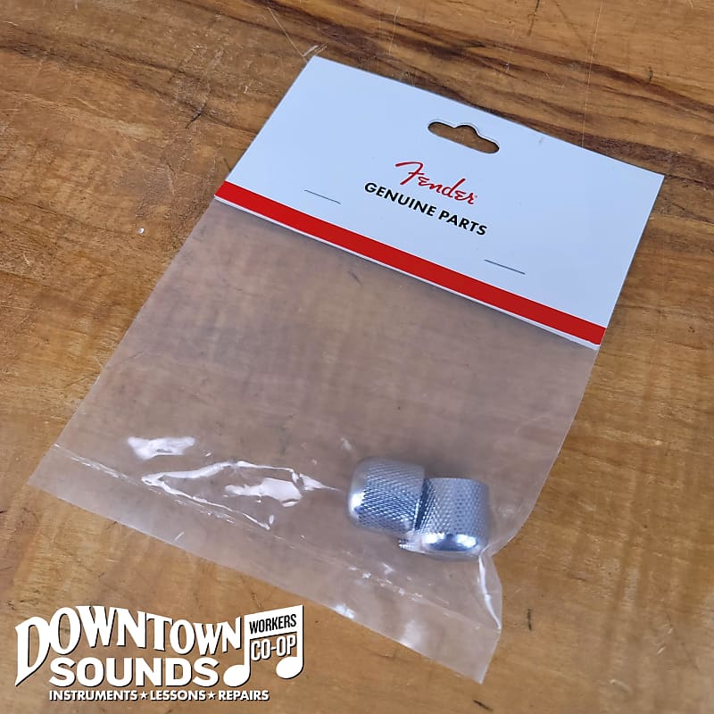 Fender Tele/Precision Bass Dome Knobs - Chrome | Reverb