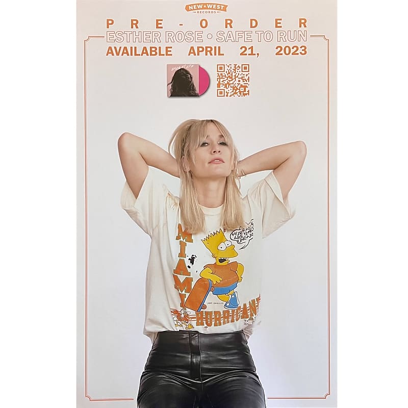 ESTHER ROSE Safe To Run 2023 Ltd Ed New RARE Tour Poster! | Reverb