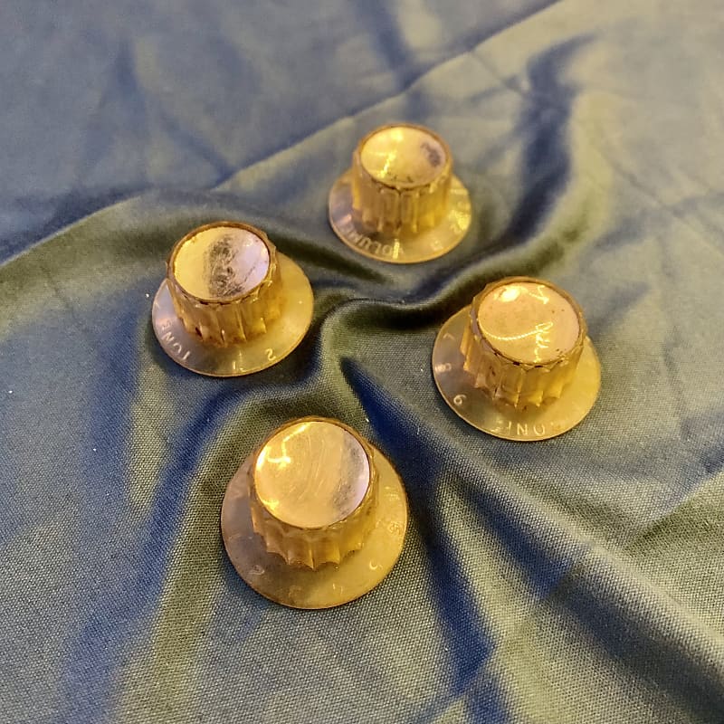 Guild Volume/ Tone Knobs set 1950’s Clear original vintage | Reverb