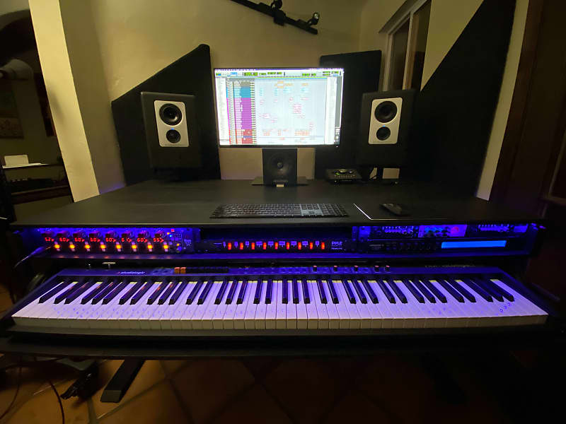 Custom Adjustable Height Producer Desk With Rack Mounts, | Reverb