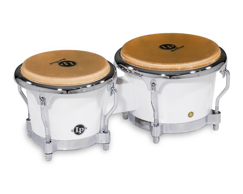LP Limited Edition Mango Bongo Set - Pearl White w/Chrome | Reverb