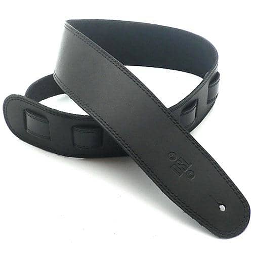 DSL Straps Premium Leather Guitar Strap 2.5" Wide - Black | Reverb