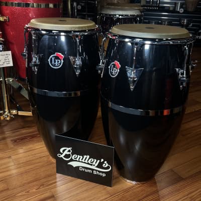 LP Latin Percussion Patato Signature Black Fiberglass Conga | Reverb