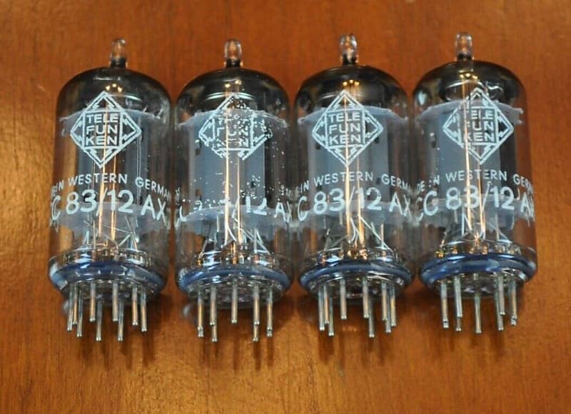 4 Excellent strong very nice telefunken smooth plate 12ax7 | Reverb