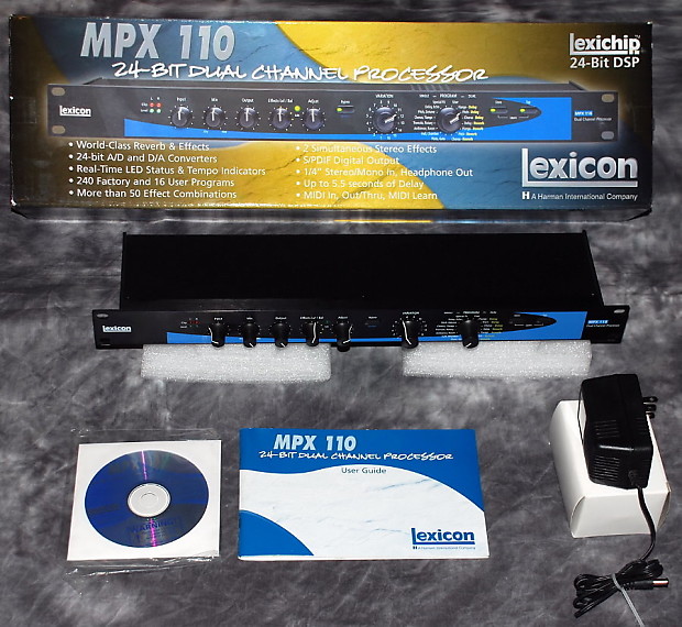 LEXICON MPX 110 - AC power adapter, printed user | Reverb