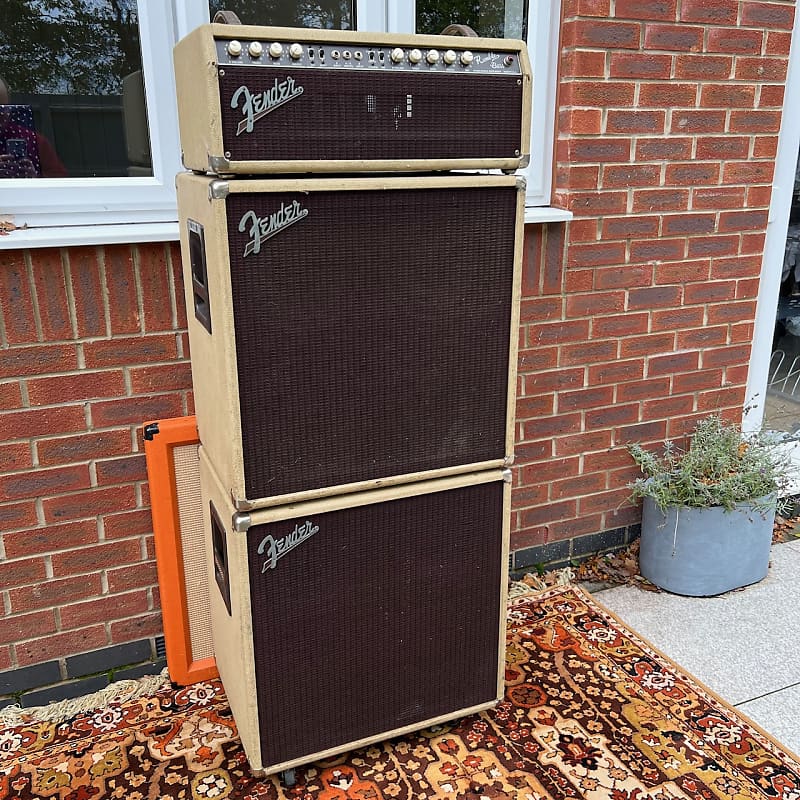 Vintage 1990s Fender USA Custom Shop Rumble Bass Full Stack | Reverb