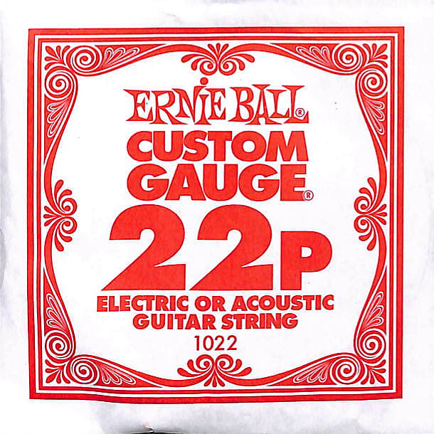 Five (5) - .022 Plain Plain - Ernie Ball - Custom Gauge | Reverb
