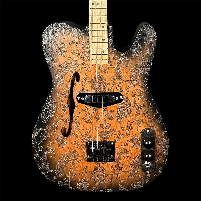 Lazy Dog Custom Tele-Style Tenor Guitar with Paisley | Reverb UK