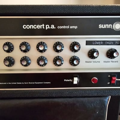 Sunn Concert PA Control Amp and Cabinets 70's - Black Tolex | Reverb