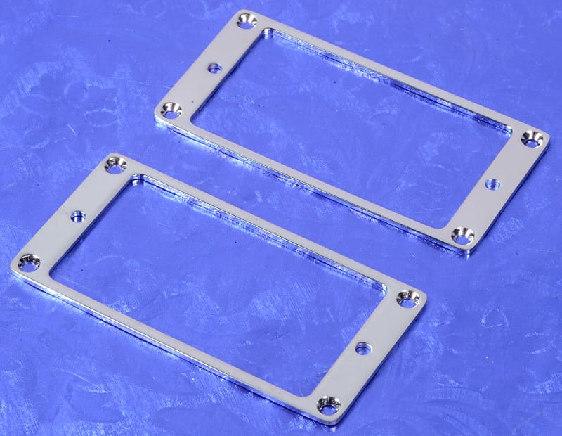 Two Chrome Plated Brass Thin Humbucking Pickup Rings New Old | Reverb