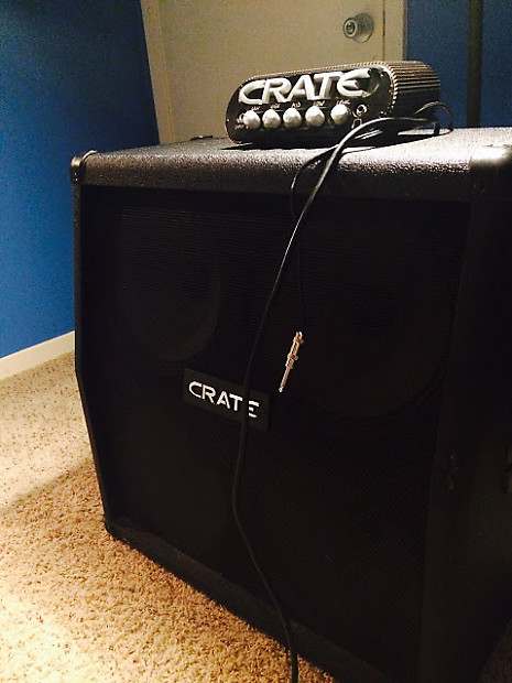 Crate Power Block 100W Amp Head WITH Crate 4x12 Slanted | Reverb