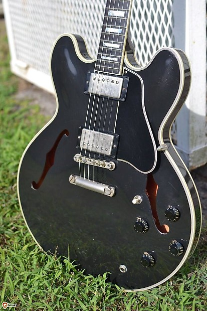 Gibson ES-355 Mono Factory Stop Tail 1959 Black Refin | Reverb