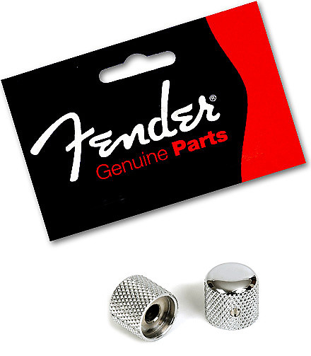 Fender Telecaster / P-Bass Chrome Dome Knobs (2-pk) | Reverb