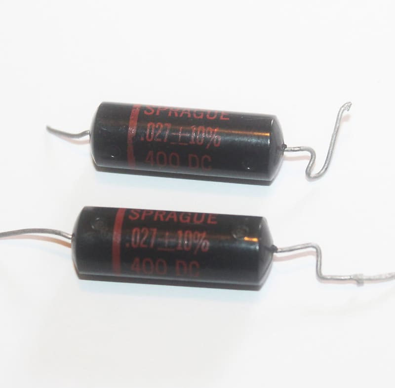 Vintage 1960's Sprague Capacitors .027 400 DC 160P Caps | Reverb