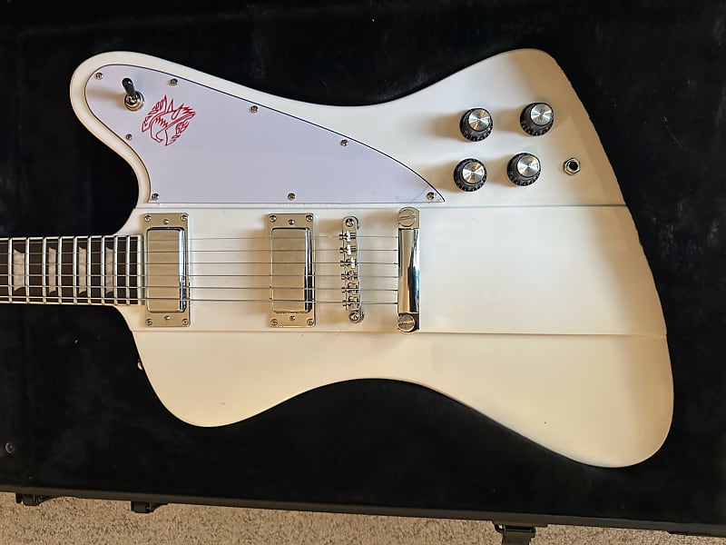 No Brand Firebird style guitar 2022 - Alpine White | Reverb