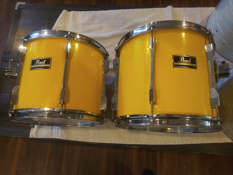 Pearl 12" & 13" Export 90s Yellow | Reverb