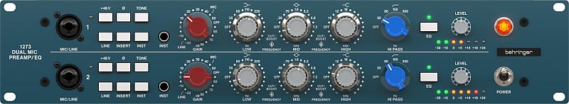 Behringer 1273 2-channel Microphone Preamplifier and | Reverb