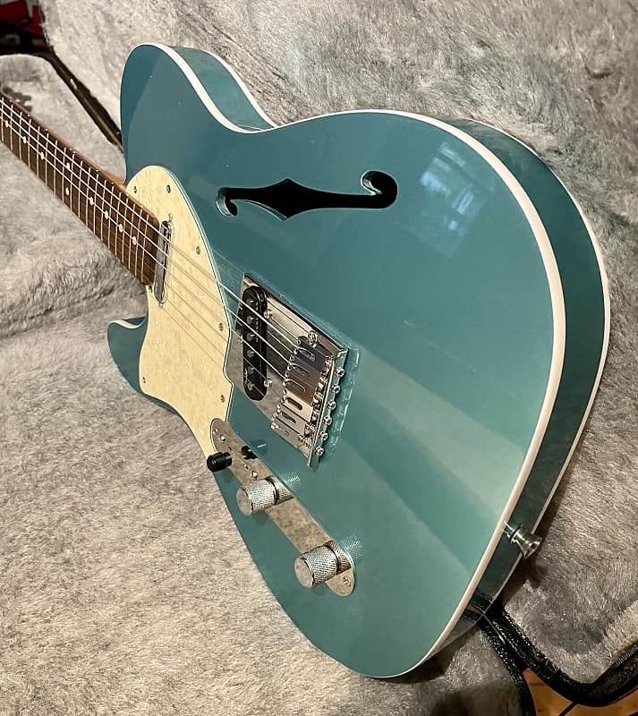 Warmoth Left handed Thinline Telecaster 2020 Turquoise | Reverb