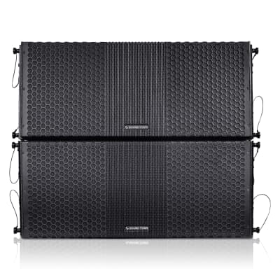 Sound Town ZETHUS Pair of Dual 10-inch Powered Line Array | Reverb