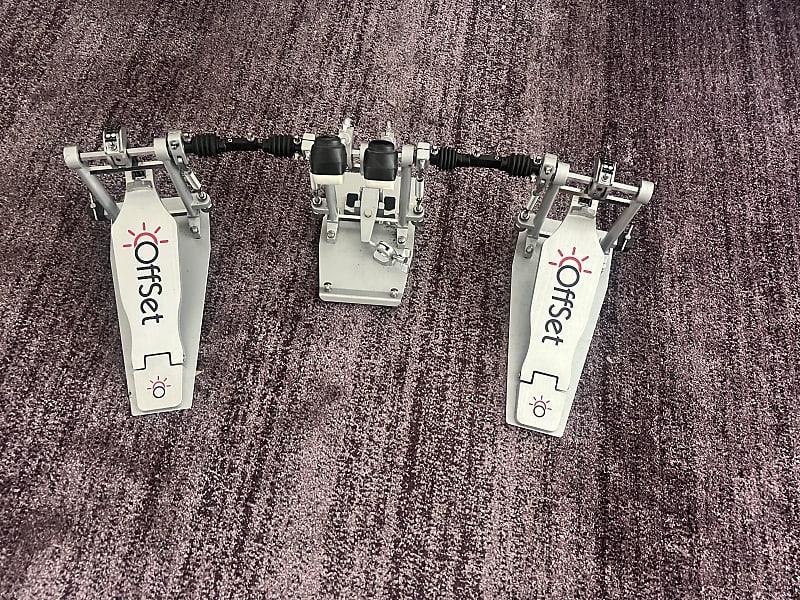 Offset Eclipse Double Bass Pedal 2025 - Silver | Reverb