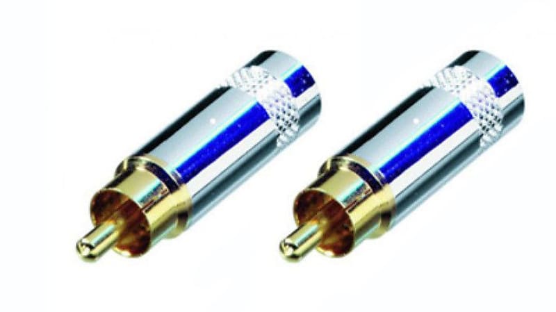 2 Pack Neutrik Rean NYS352G RCA Cable Connector Plug in Gold | Reverb