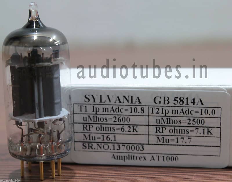 5814A ECC82 12AU7A Sylvania Gold Pins Made in U.S.A Ampltrex | Reverb