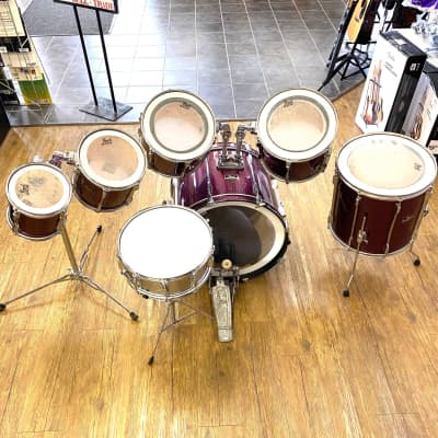 Pearl Export early 90s - Red Used 7 Piece | Reverb