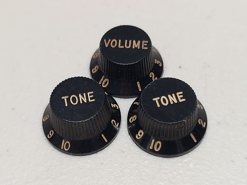 1970s Fender Stratocaster Knob Set (3) - 100% Genuine Vintage | Reverb