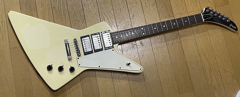 Greco EX800W 1978 White Explorer 3PU : Rare japan made : | Reverb