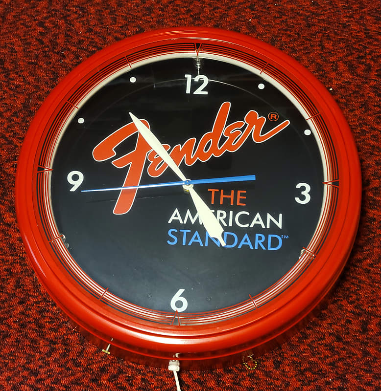 FENDER Electric Wall Clock (Image Time, Inc.) | Reverb