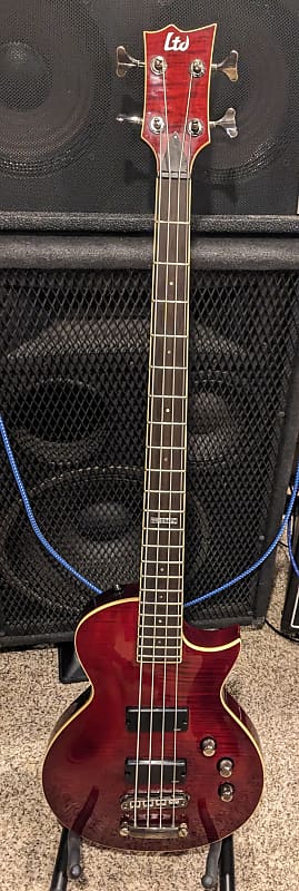 ESP / LTD EC-254FM - Single-Cut LP-Style 4-String Bass - | Reverb