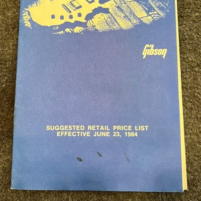 Gibson Price list 1984 | Reverb