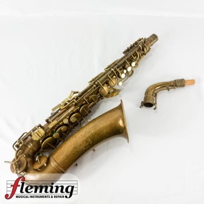 Vintage Conn transitional tenor saxophone naked lady | Reverb