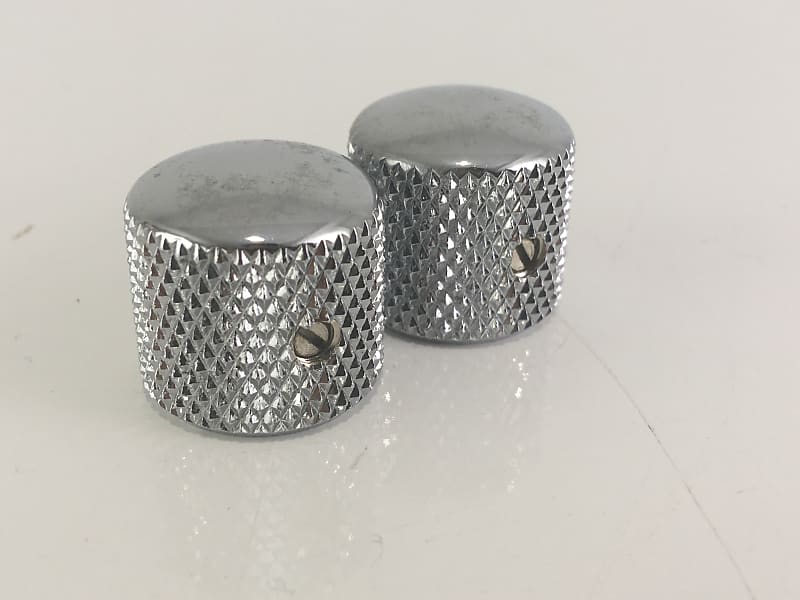Custom Light Relic Knobs for Fender Tele P Bass Chrome | Reverb