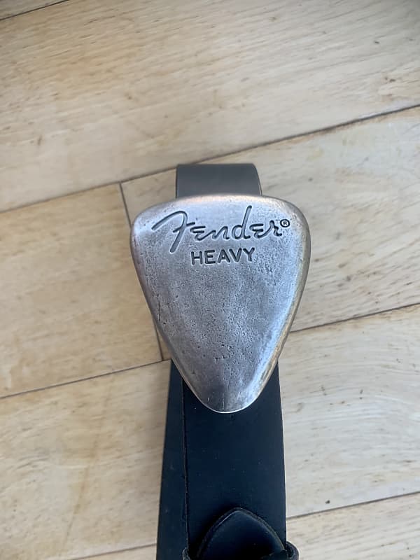 Fender black “Heavy Pick” Fender Belt OLP 40” 2007 Black and | Reverb