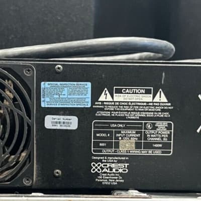 Crest Audio 8001 Professional Stereo Power Amplifier 8001 - | Reverb
