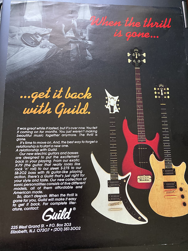 Guild X-79 & S-275 Guitar & SB-202/201 Bass Original Promo | Reverb