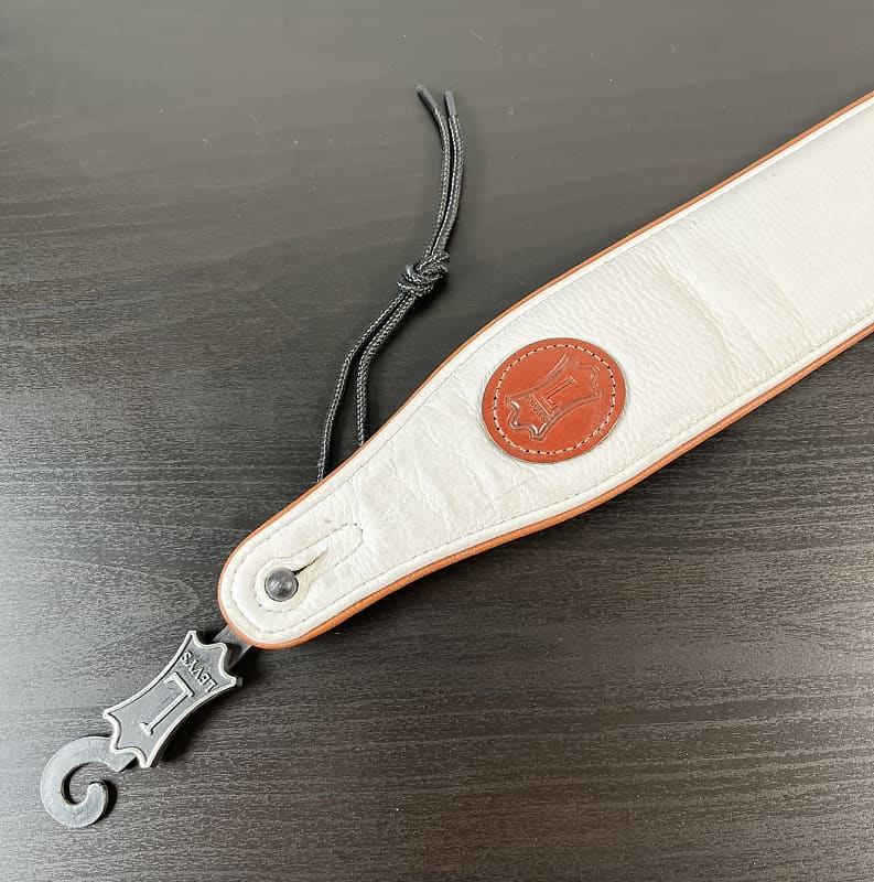 Levy's White Front & Back With Piping Guitar Strap MSS17-WHT | Reverb