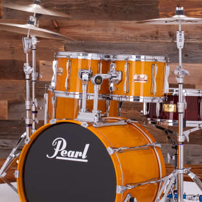 PEARL MLX PRESTIGE CUSTOM 4 PIECE DRUM KIT, LIQUID AMBER | Reverb