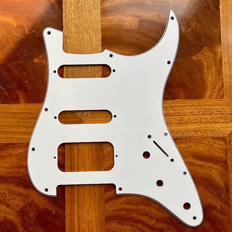 Warmoth HSS Stratocaster Pickguard 3-ply White | Reverb