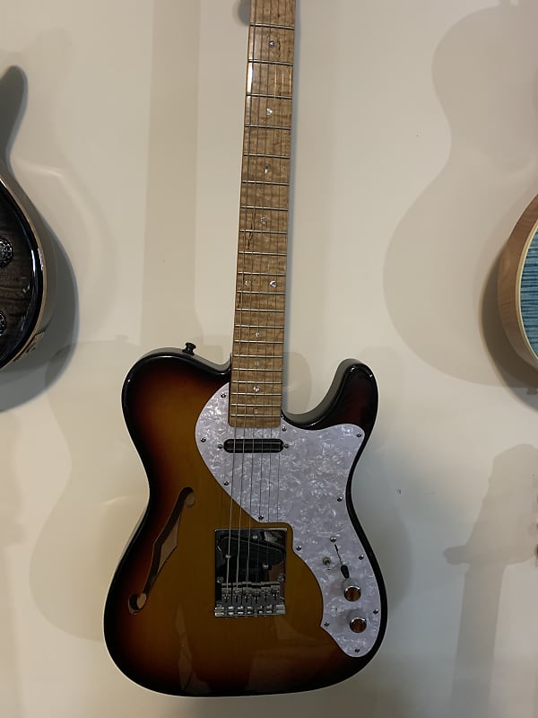 Warmoth Thinline semi hollow thinline - Tobacco burst | Reverb