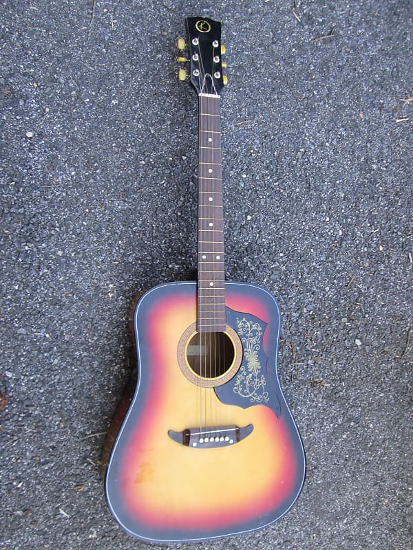 VINTAGE '70s Kay G 201 Acoustic Guitar X-Braced Top | Reverb