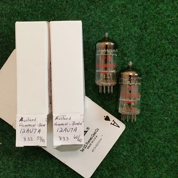 Pair of Matched Mullard RCA Hammond-Branded 12AU7 / ECC82 | Reverb