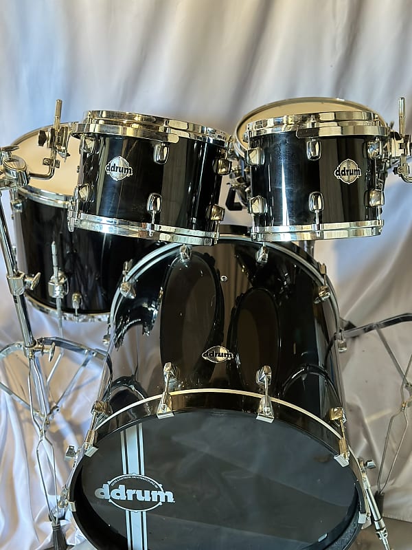 Ddrum Dominion Black Custom Maple, Five Piece Drum Set | Reverb