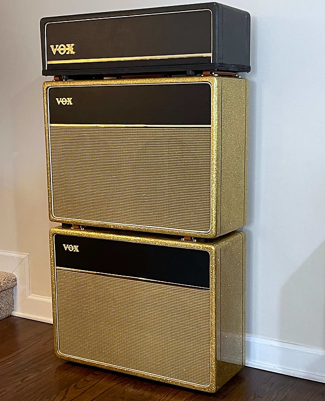 Vox AC30 1963 Dual Amp Stack in Gorgeous Gold Sparkle | Reverb