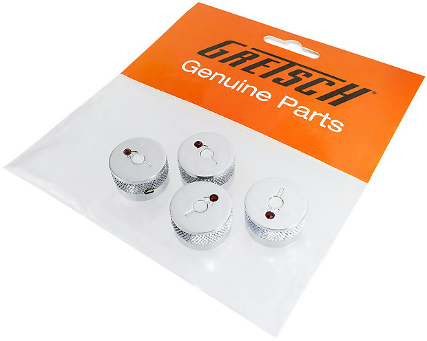 Gretsch Guitar Control Knobs, Arrow with Jewel, CHROME, Pack | Reverb