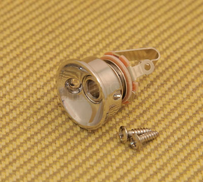 JP-SOCK-N Nickel Socket Style Jackplate Jack Plate w/Jack for | Reverb